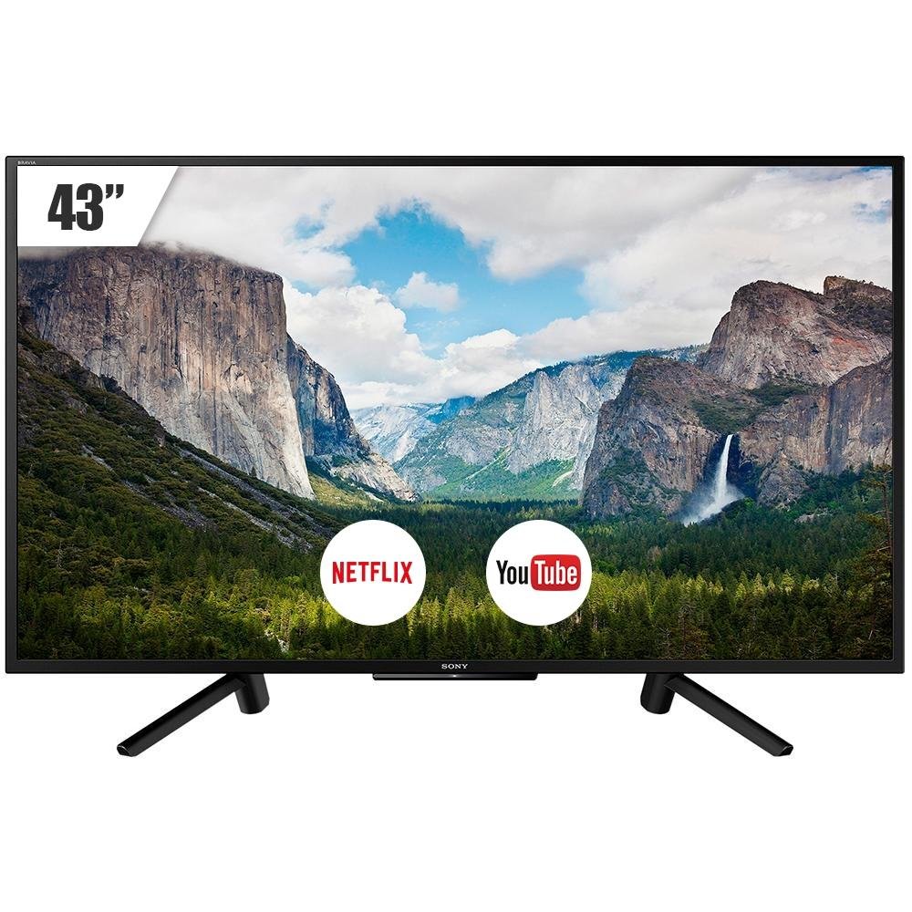 Smart TV LED 43´ Full HD Sony, 2 HDMI, 2 USB, Wi-Fi | KaBuM!