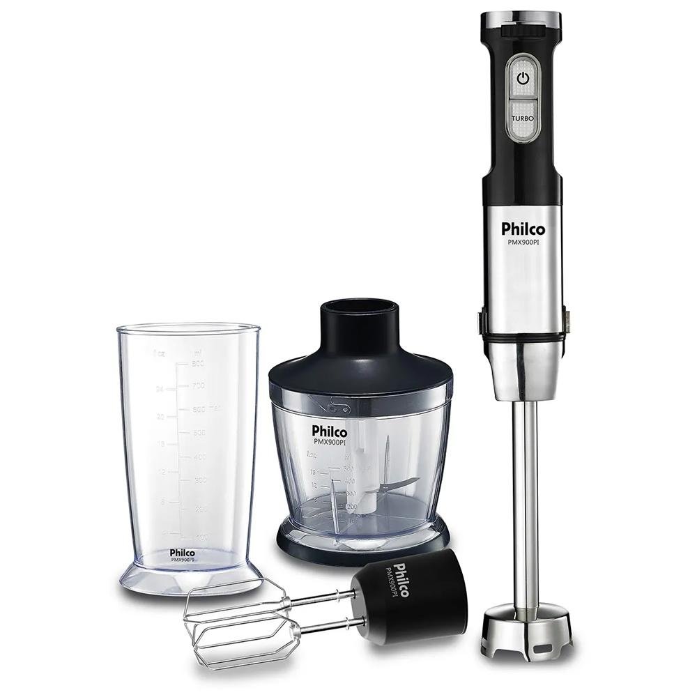 Mixer Philco PMX900PI, 5 Acessórios, 110V, Preto/Inox - 53201022