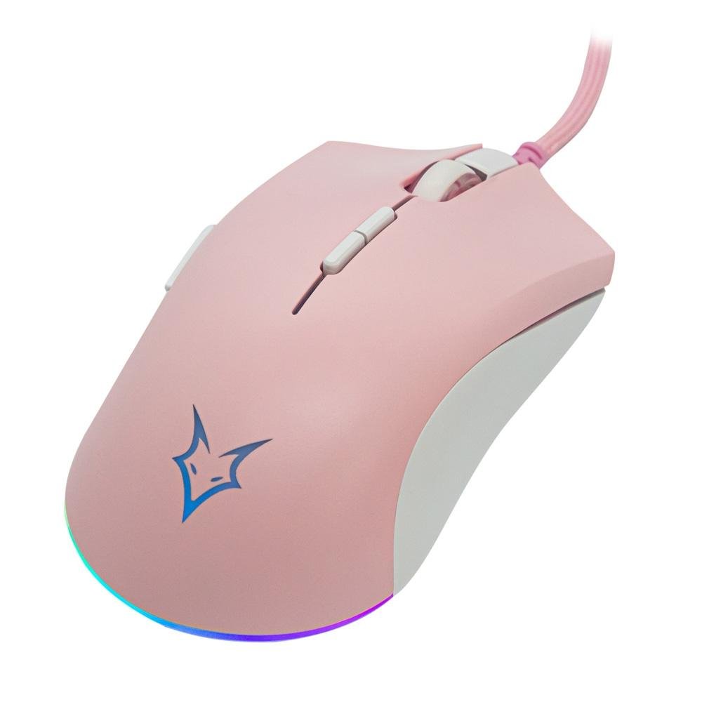 Mouse Gamer Husky Gaming Frost Rosa | KaBuM!