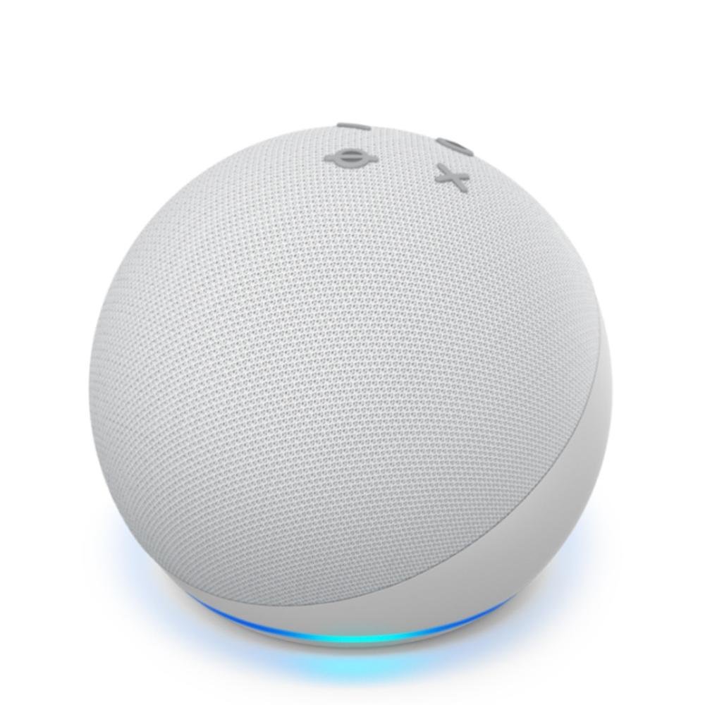 Echo Dot 4 da Amazon no Branco com Alexa | KaBuM!
