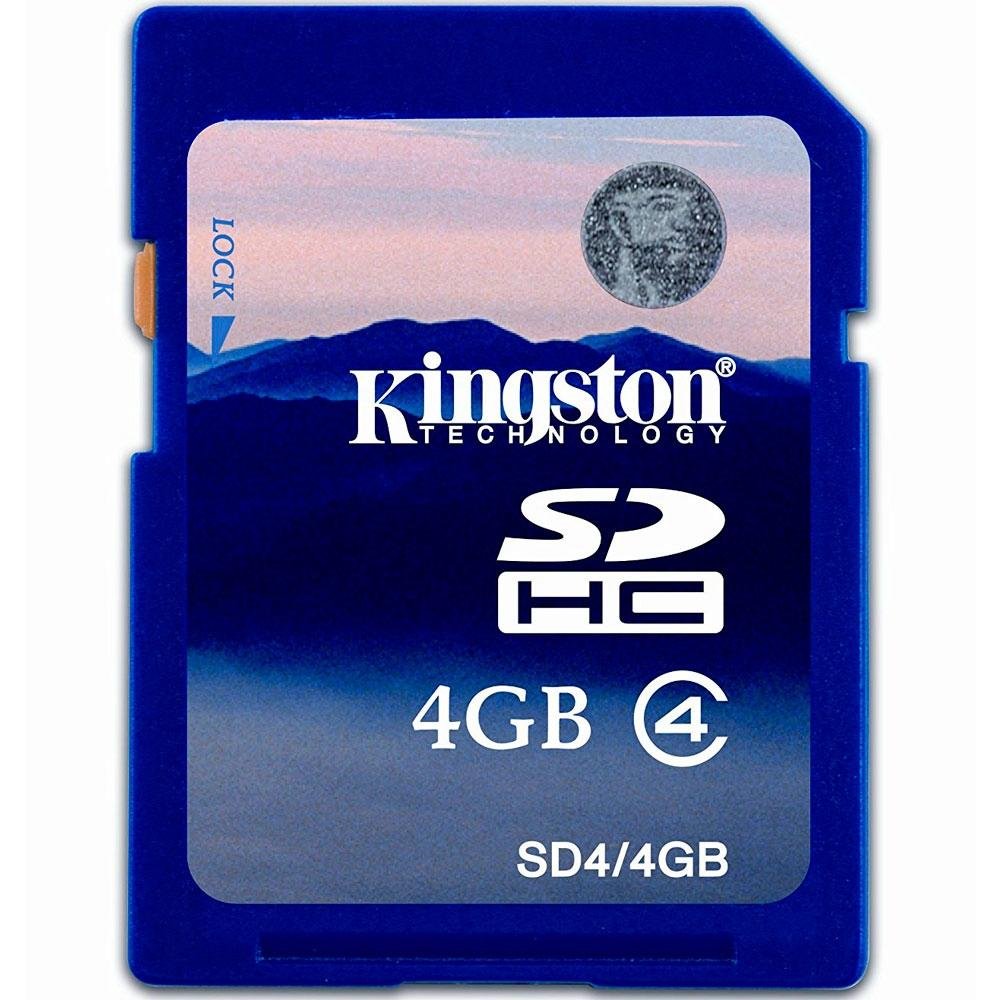 Cartão de Memória Kingston SD Card 4 Gb - SD4/4GB