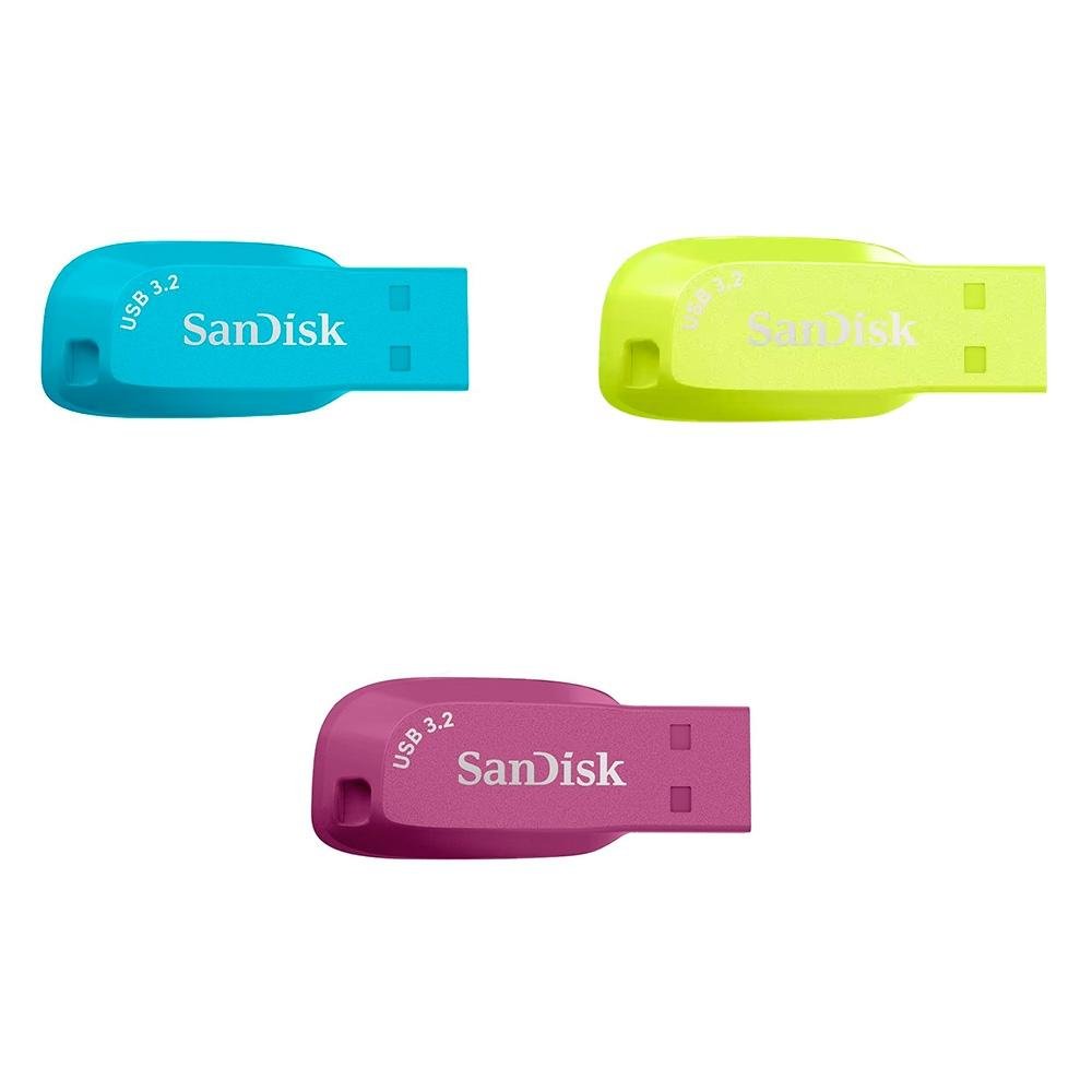 Kit 3 Pen Drives 64GB SanDisk Ultra Shift | KaBuM!