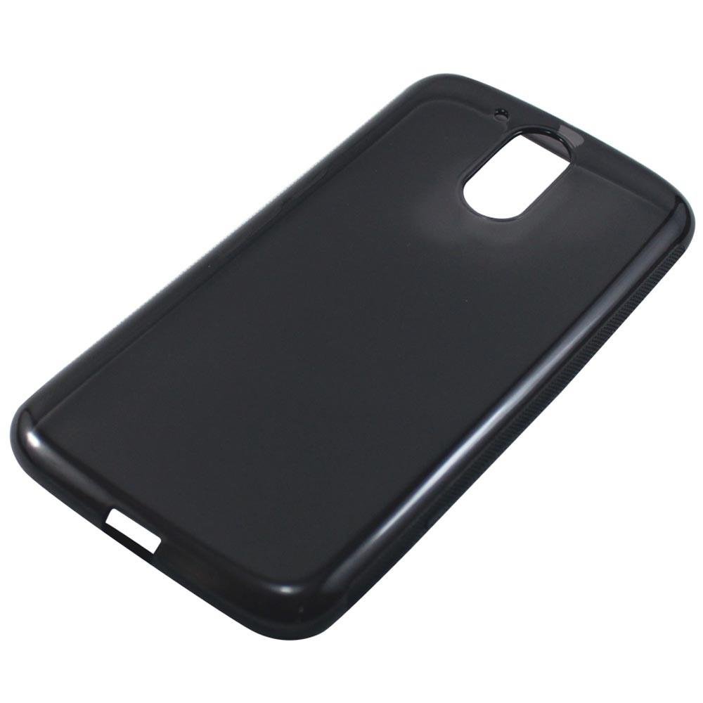 Capa de Silicone Husky Moto G4 Plus - Fumê