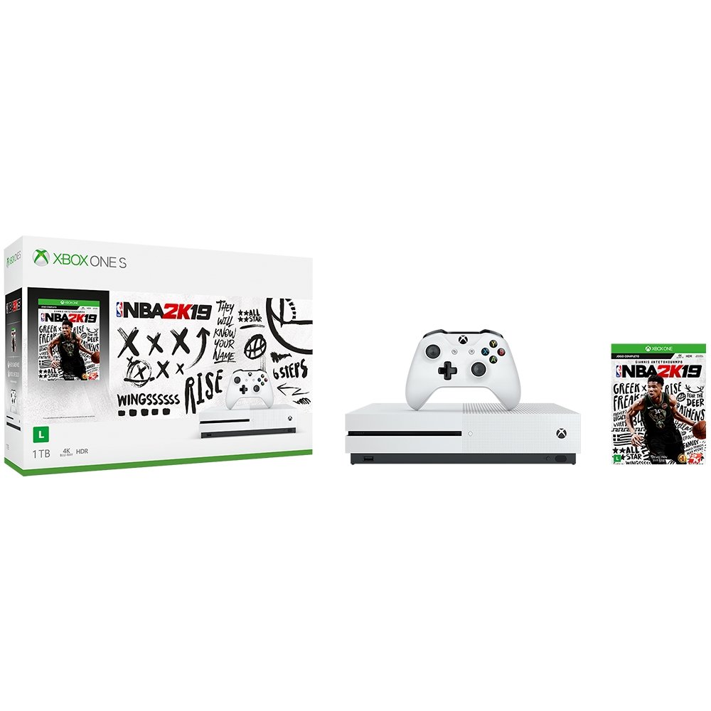 Console Microsoft Xbox One S 1TB + NBA 2K19 | KaBuM!