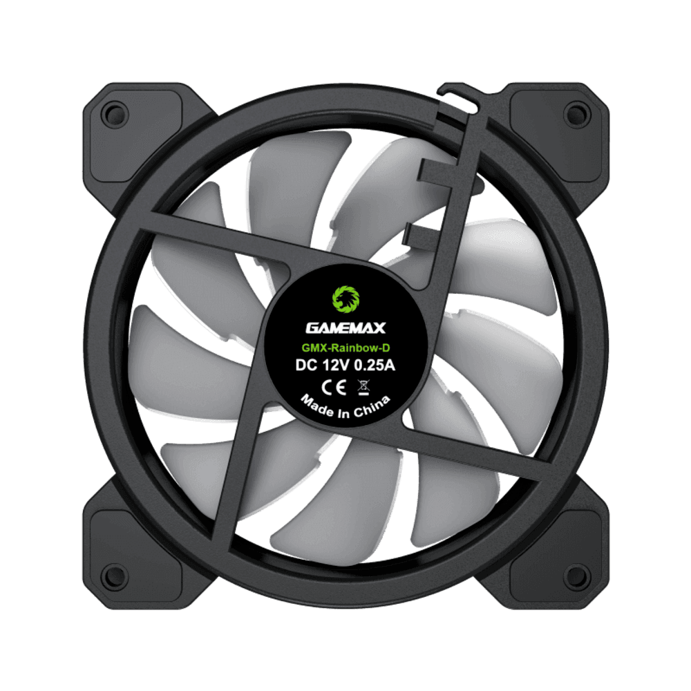 Fan Cooler ARGB FN12rainbowd Gamemax 2fan KaBuM