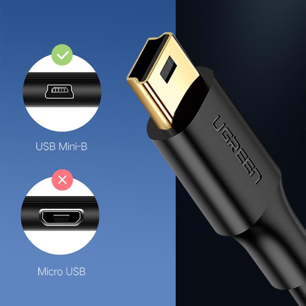Cabo Mini USB B 20 V3 Ps3 Ugreen Gps Canon T Blue