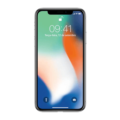Usado - Iphone X 64Gb Prateado, Sem Touch Id / Face Id - Bom ...