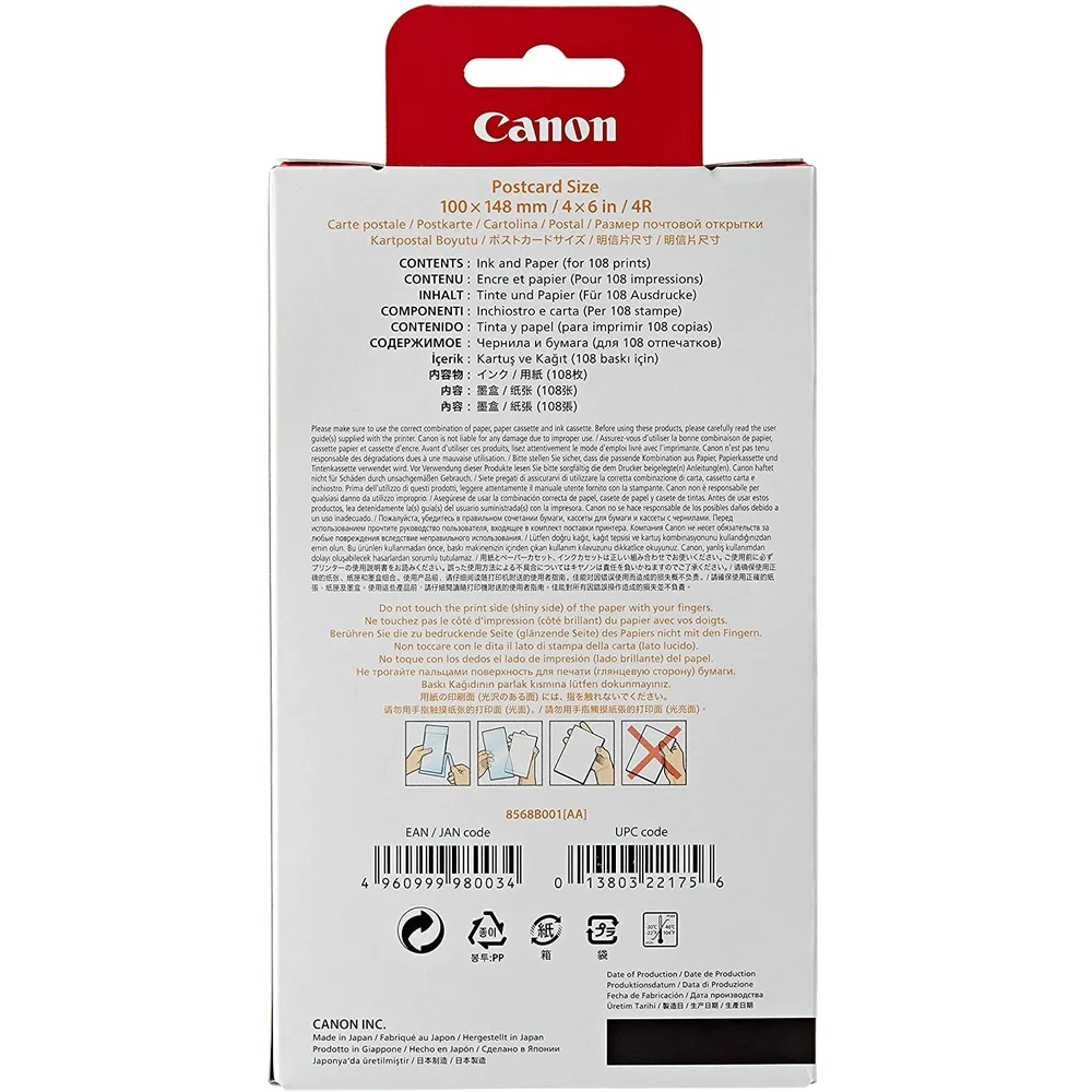 Kit Impresso RP108 Impressora Canon Selphy KaBuM