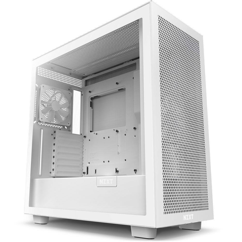 Gabinete Nzxt H7 Flow Branco Midtower Lateral Em