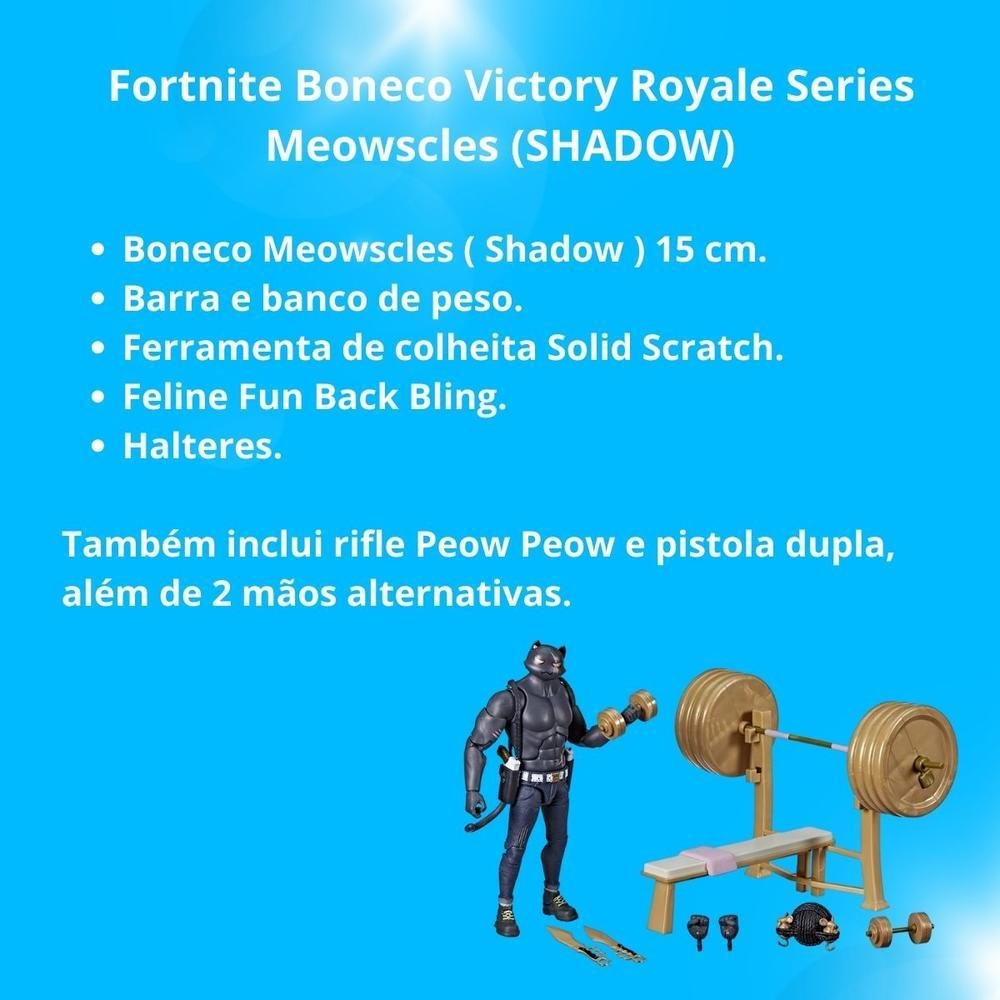 Boneco Fortnite Victory Royale Series Meowscles| KaBuM!