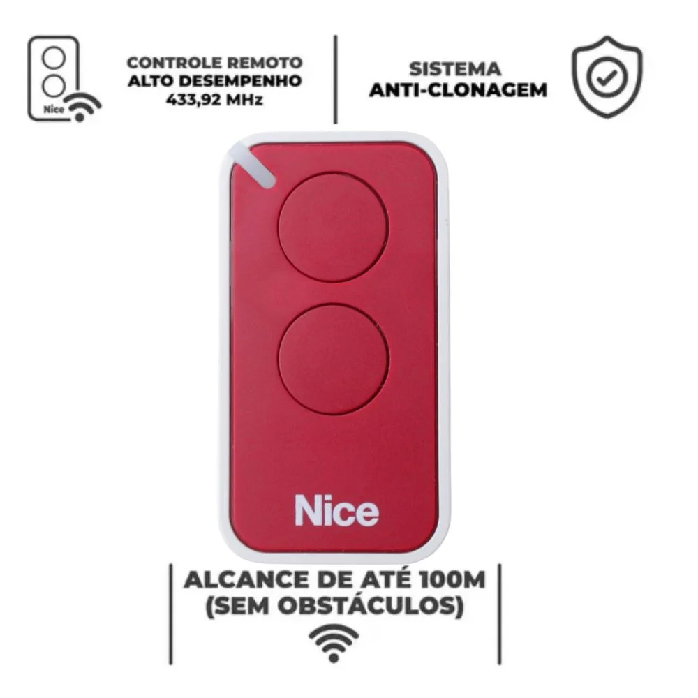 2 Controles Remoto Nice Era Inti 433MHz KaBuM