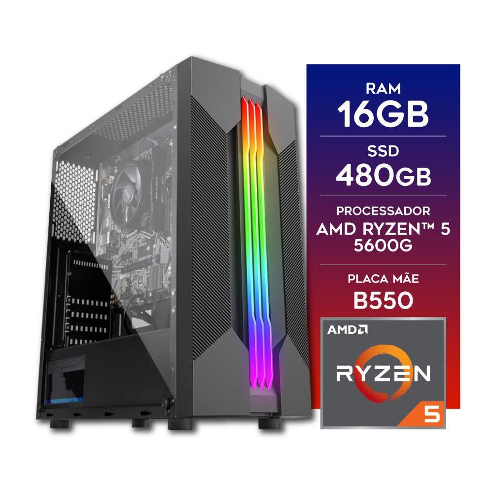 PC Gamer AMD Ryzen 5 5600g 16GB RAM KaBuM