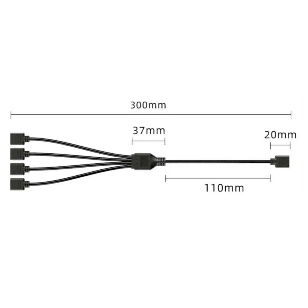 Cabo Adaptador ARGB 5V 3 Pinos KaBuM