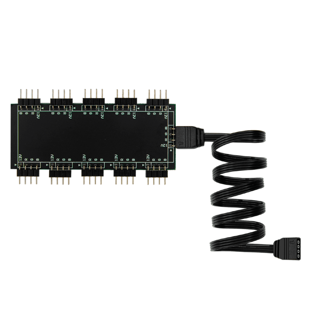 Hub Asus Multi RGB 12v 4 Pinos RGB Até 10 Fans