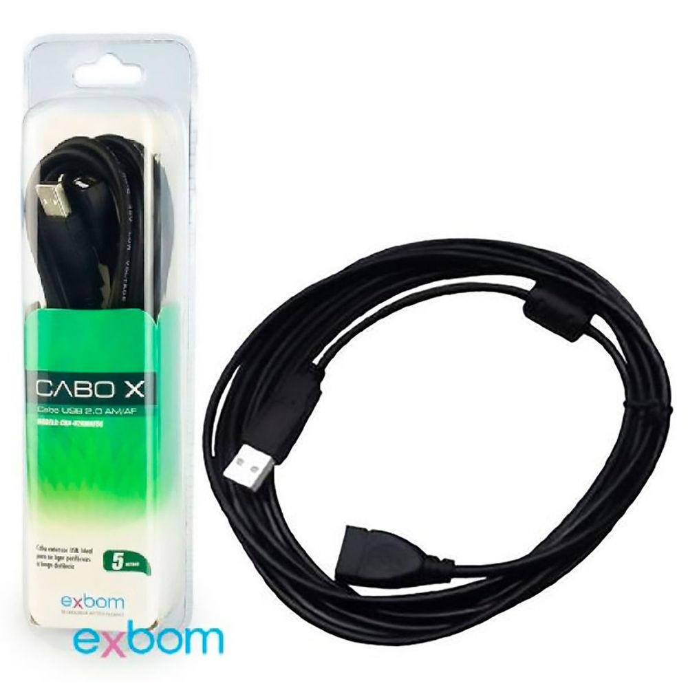 Cabo Extensor Exbom Femea x Macho 5 Metros KaBuM